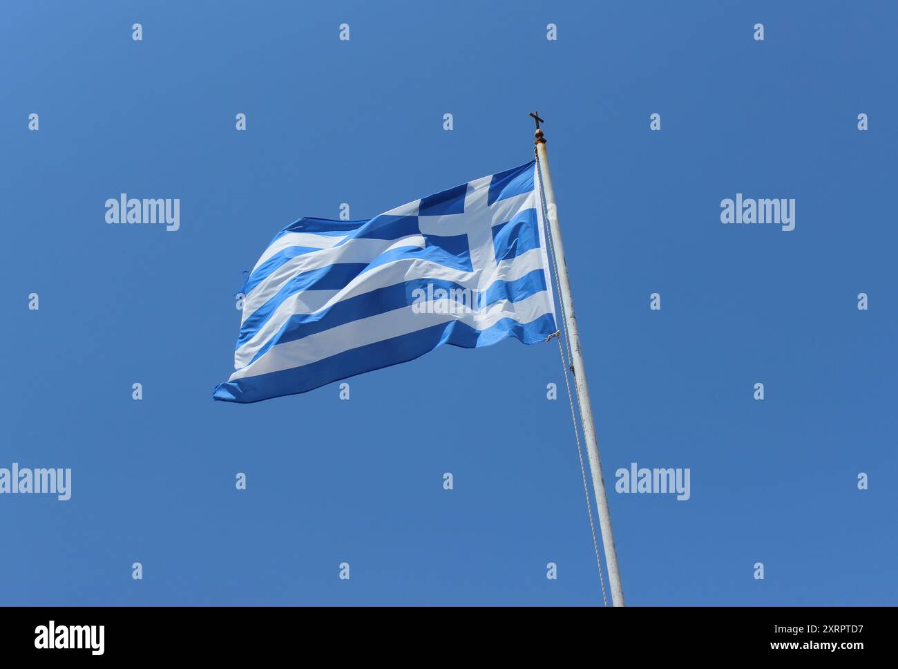 Greece greek flag flags flying summer hi-res stock photography and ...