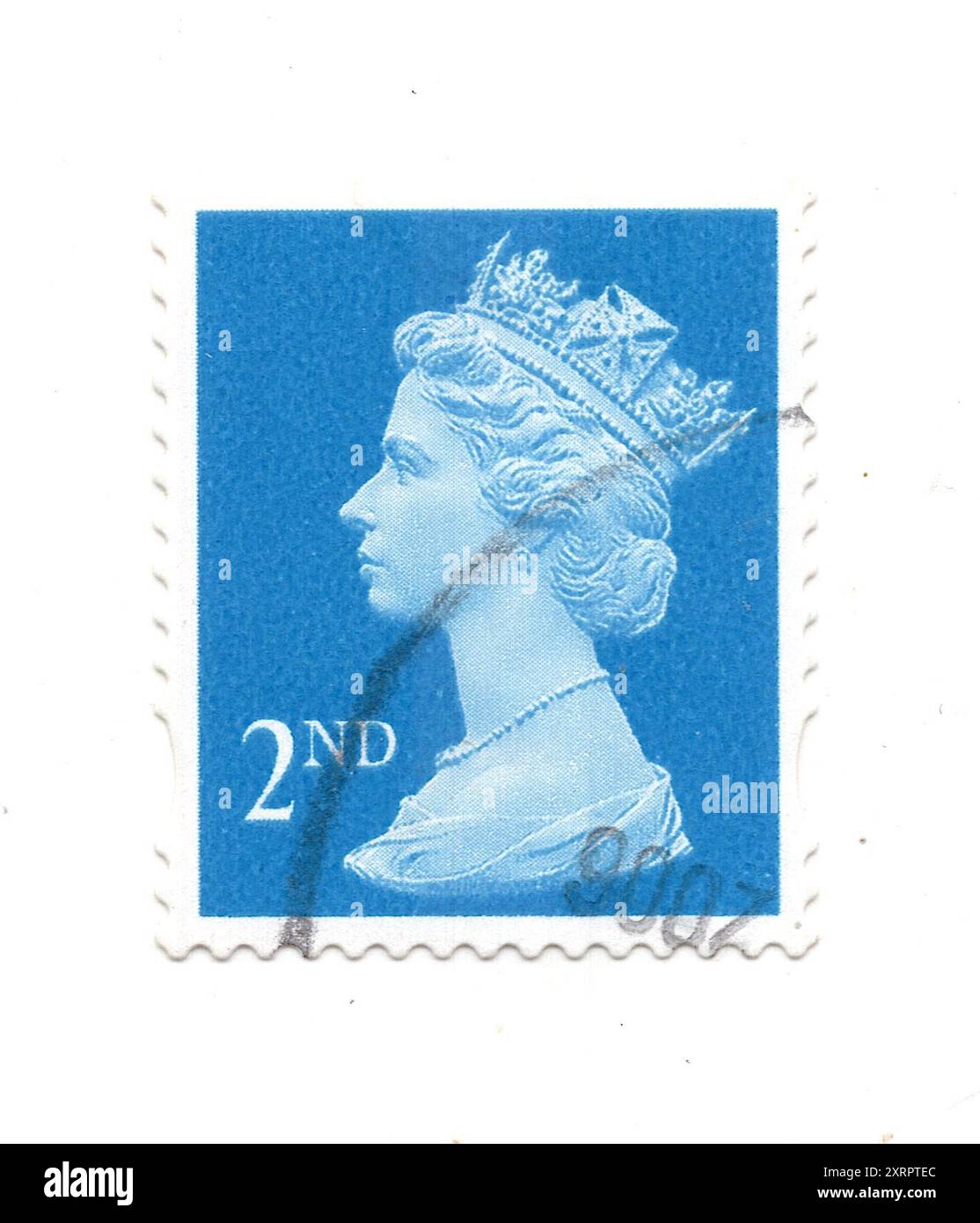 A vintage Queen Elizabeth II postage stamp from Great Britain on a ...