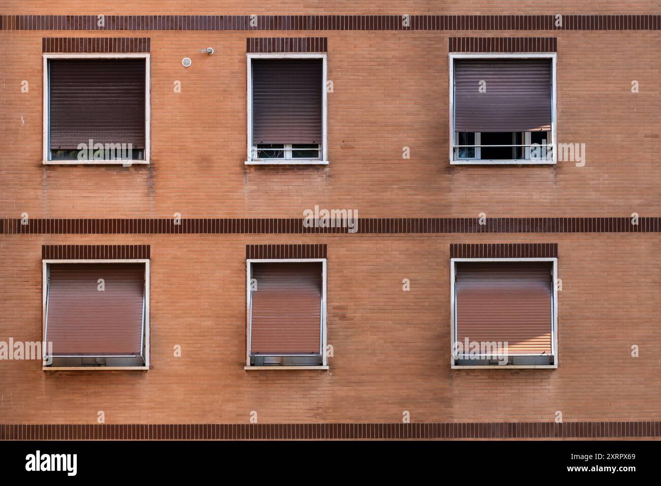 Facade of an apartment building, block of flats Stock Photo - Alamy