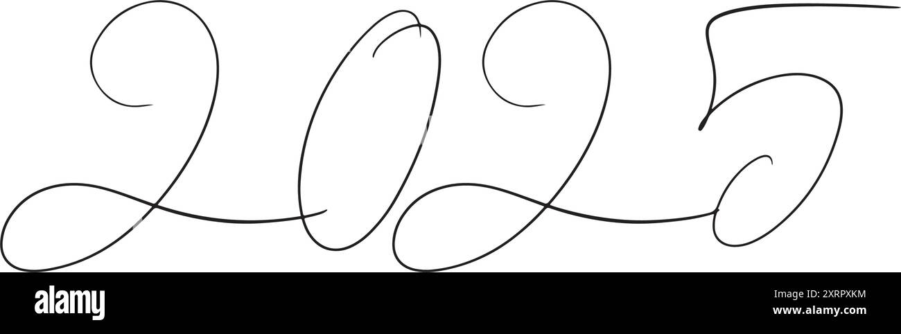 2025 calligraphy text hand written font black color symbol sign ...