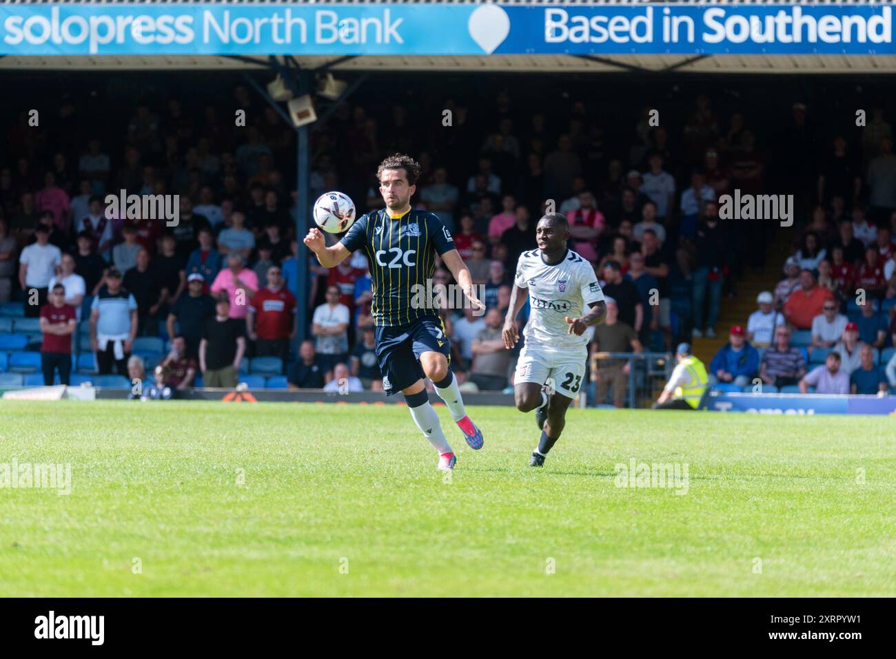 Southend Utd versus York City in 2024-25 Vanarama National League at Roots Hall. First game ...
