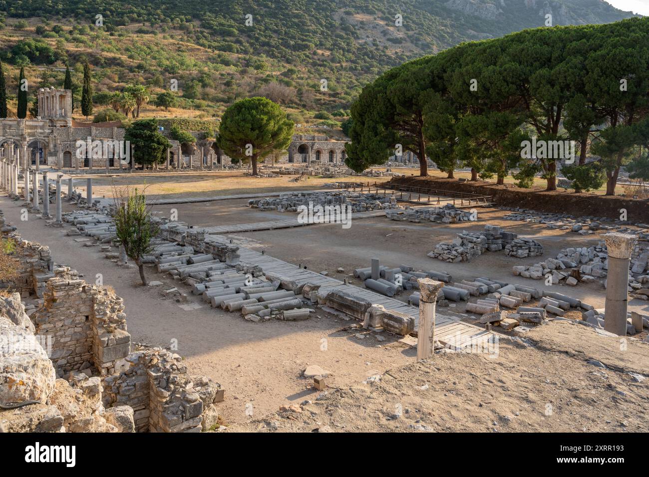 Celsus library in the Ancient City of Ephesus with its magnificent view ...