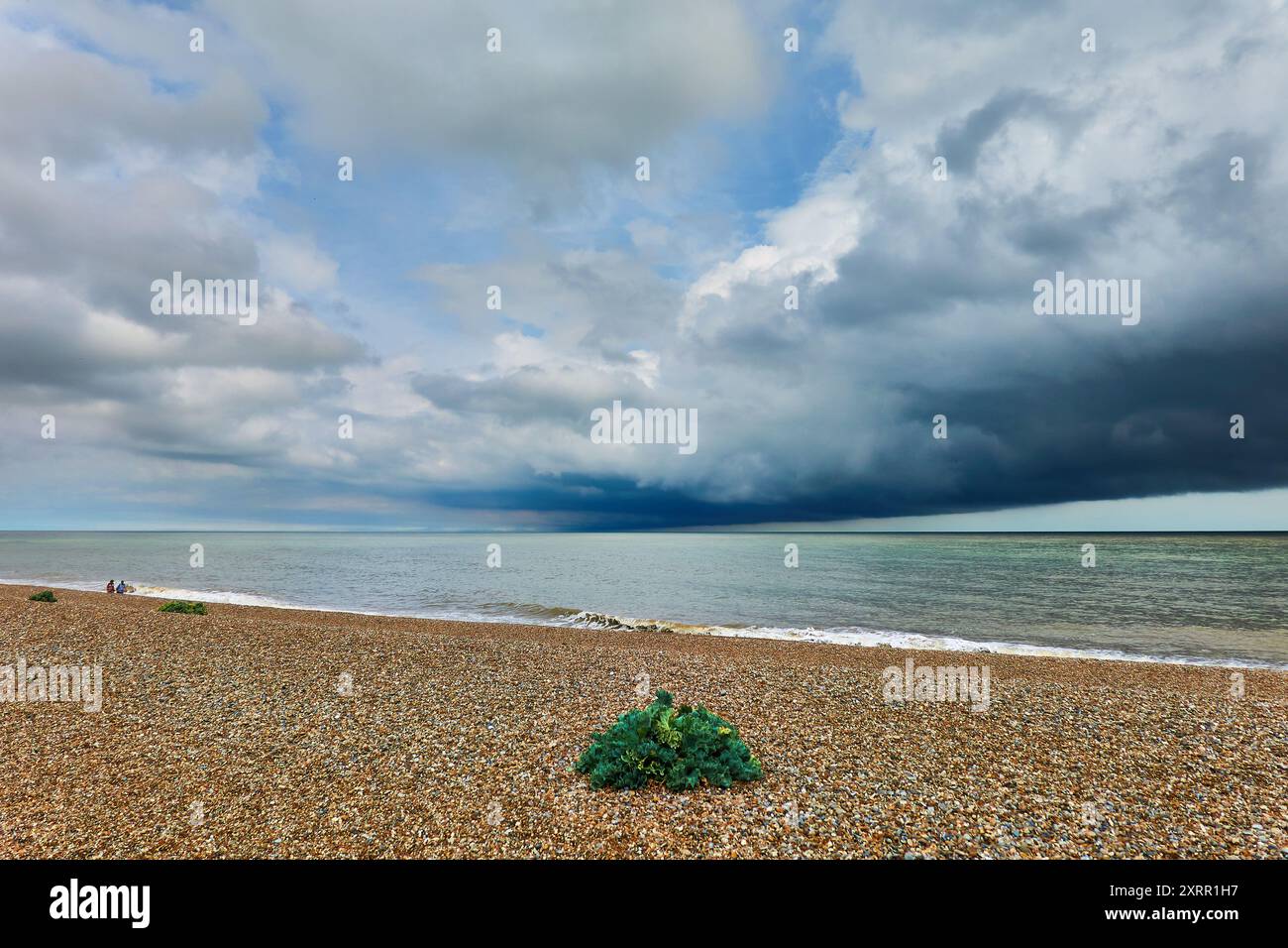 Vivid Coastal Scene with Dramatic Cloud Patterns Over the Ocean at ...