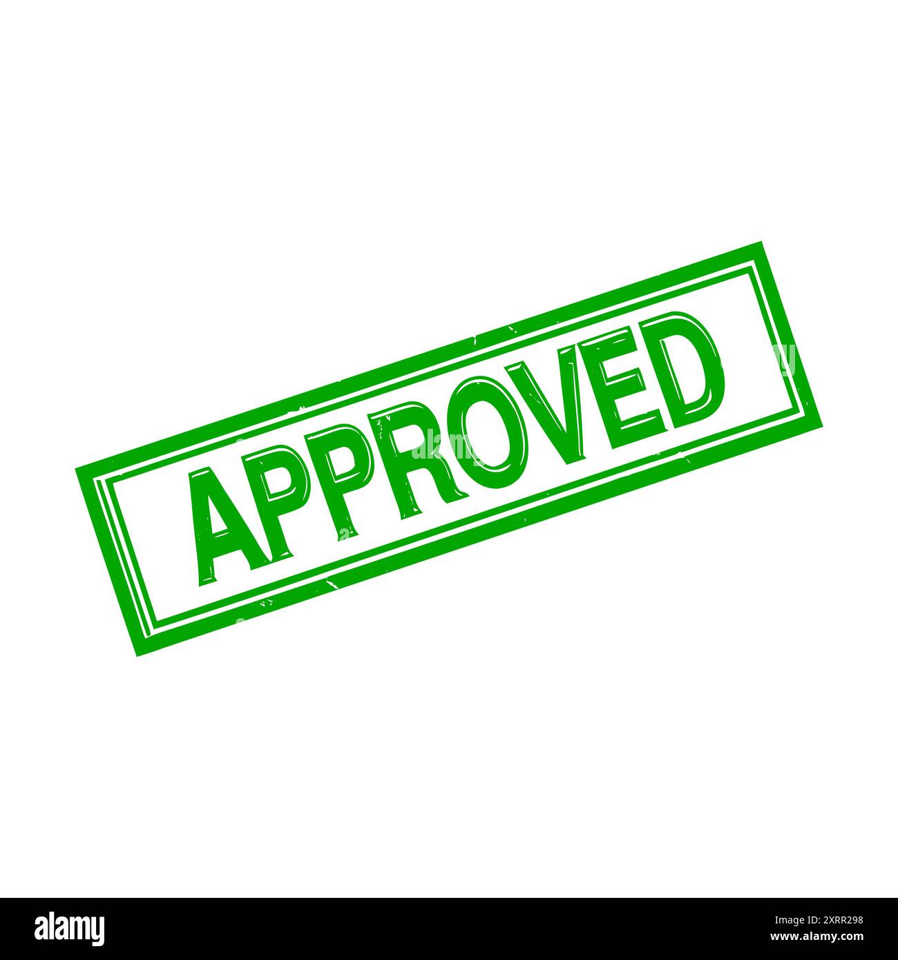 Green stamp showing the word approved, for marking documents or ...