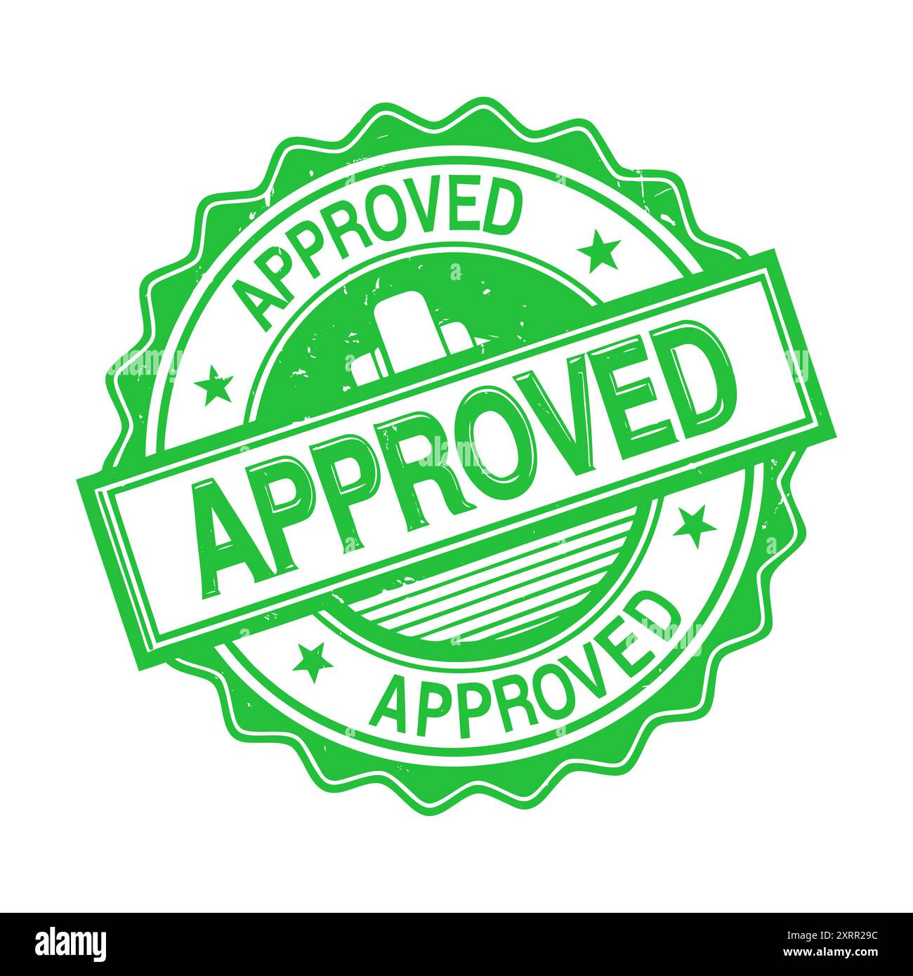Green approved grunge rubber stamp design with stars and text Stock ...
