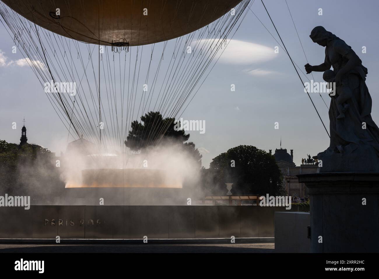 Paris, France. 08th Aug, 2024. The Olympic Caldron seen inside the ...