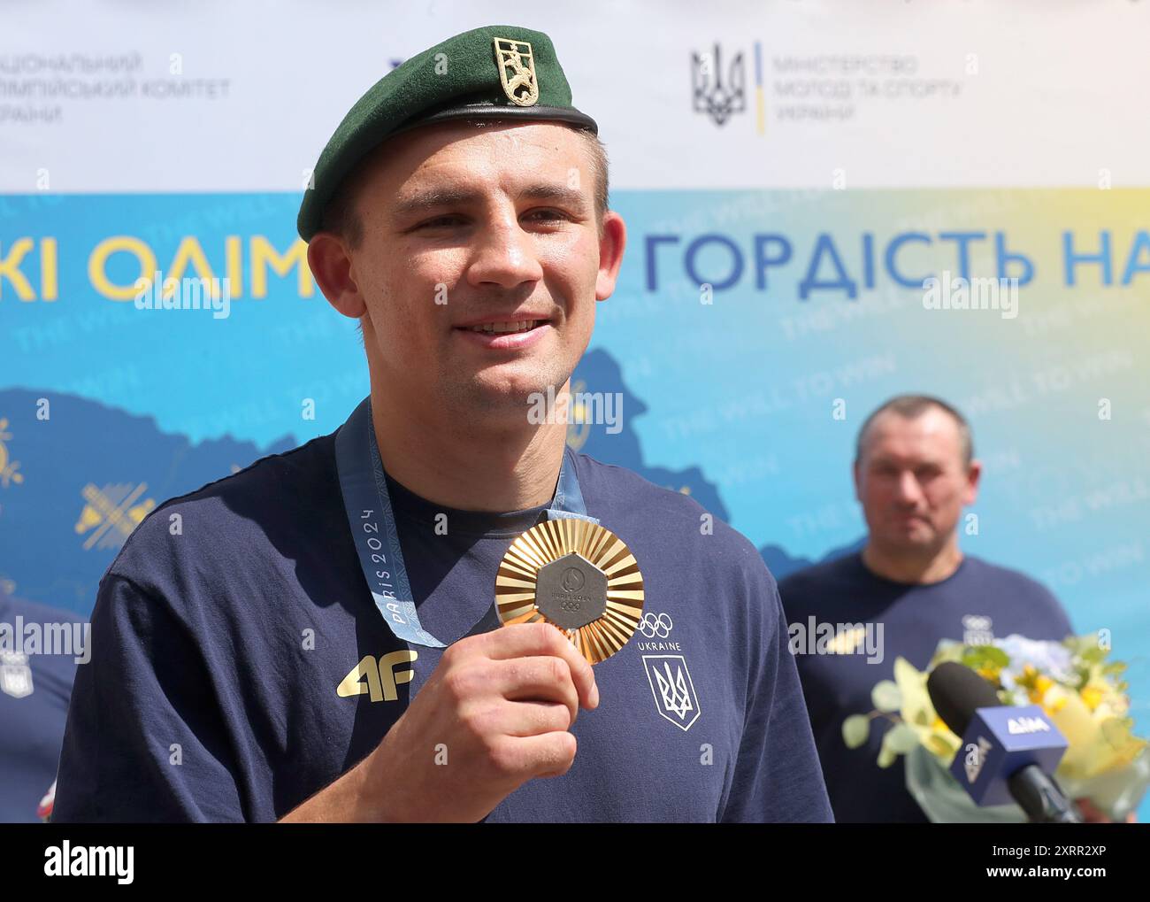 KYIV, UKRAINE - AUGUST 10, 2024 - Ukrainian boxer Oleksandr Khyzhniak ...