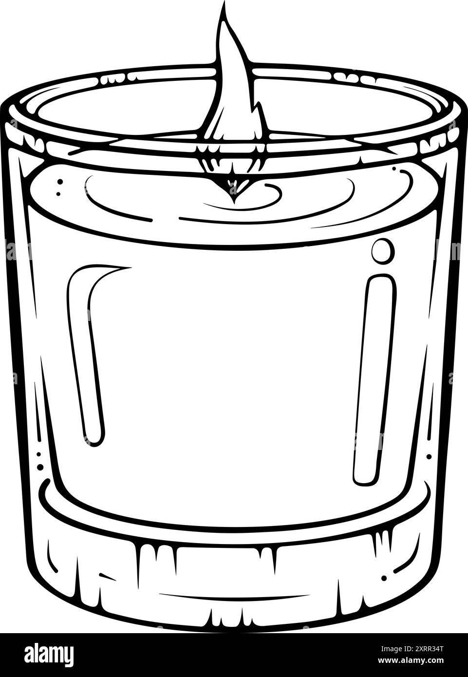 Candle in a glass cup line art Stock Vector Image & Art - Alamy