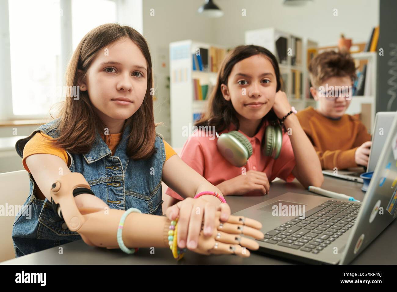 Kids using Computers in School Stock Photo - Alamy