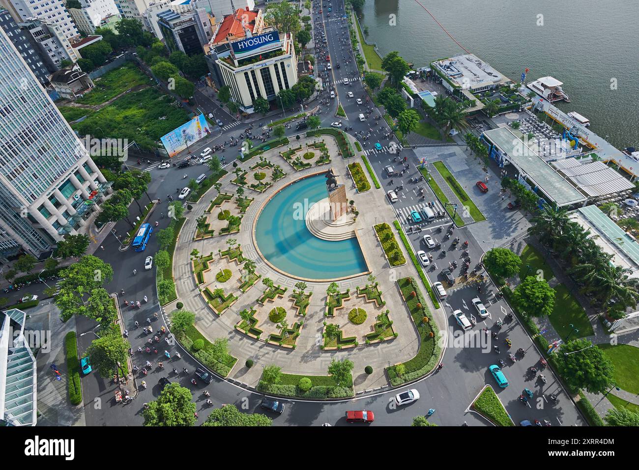 Mé Linh Square in the city center of HCM along the Saigon River Stock ...