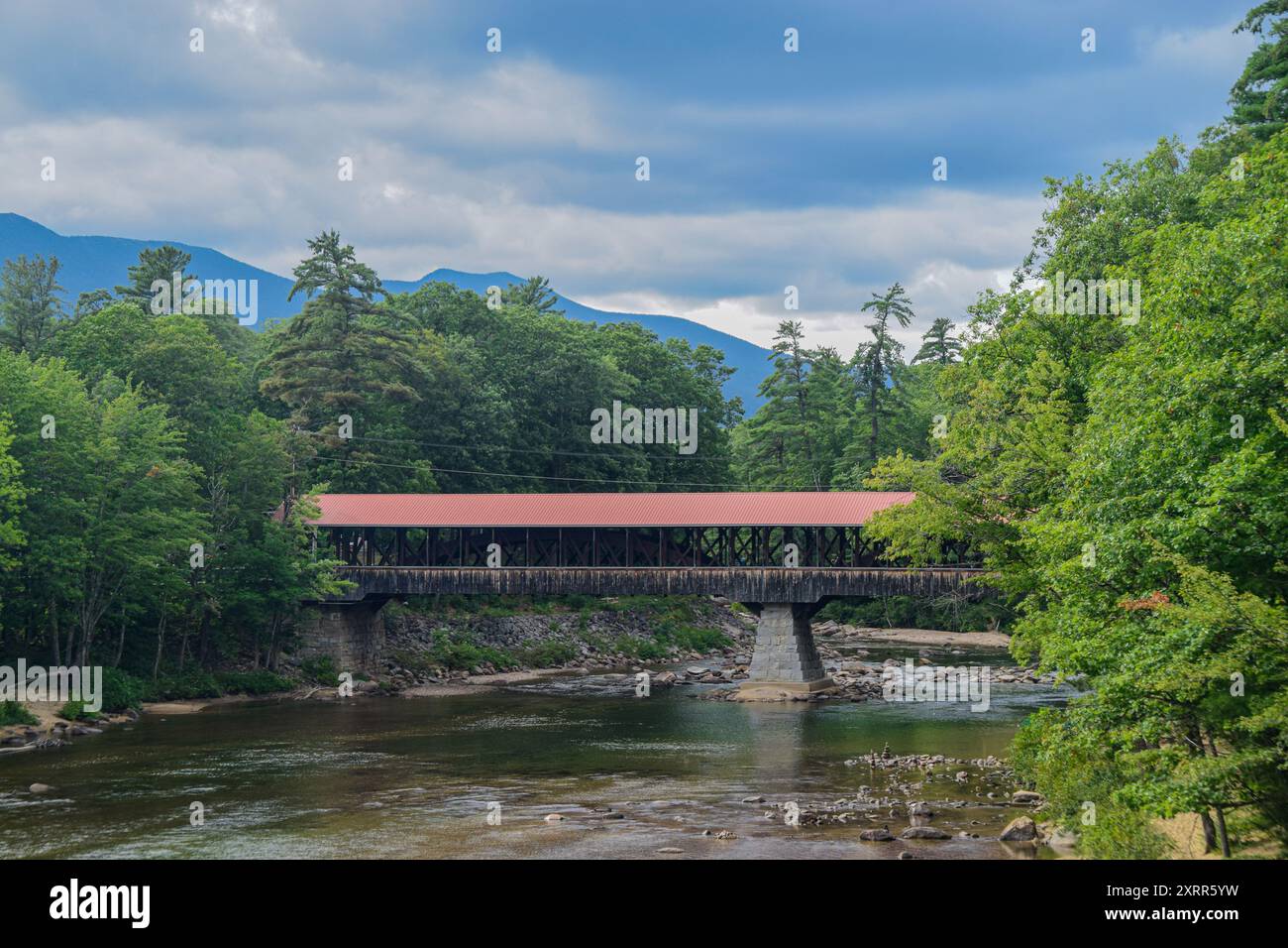 Serene park bridge surrounded trees hi-res stock photography and images ...