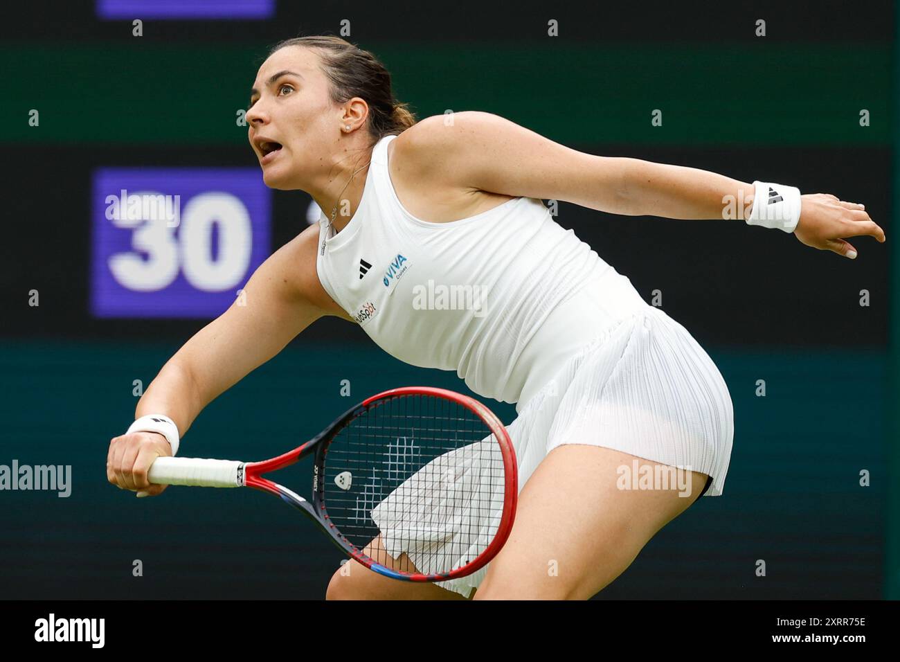 Roumanian tennis player Elena-Gabriela Ruse in action at the 2024 ...