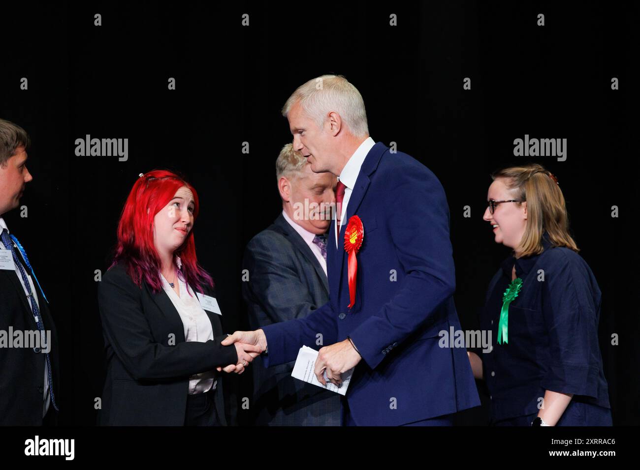 Alistair (Al) Carns, (Pictured centre) Labour MP winning the Birmingham ...
