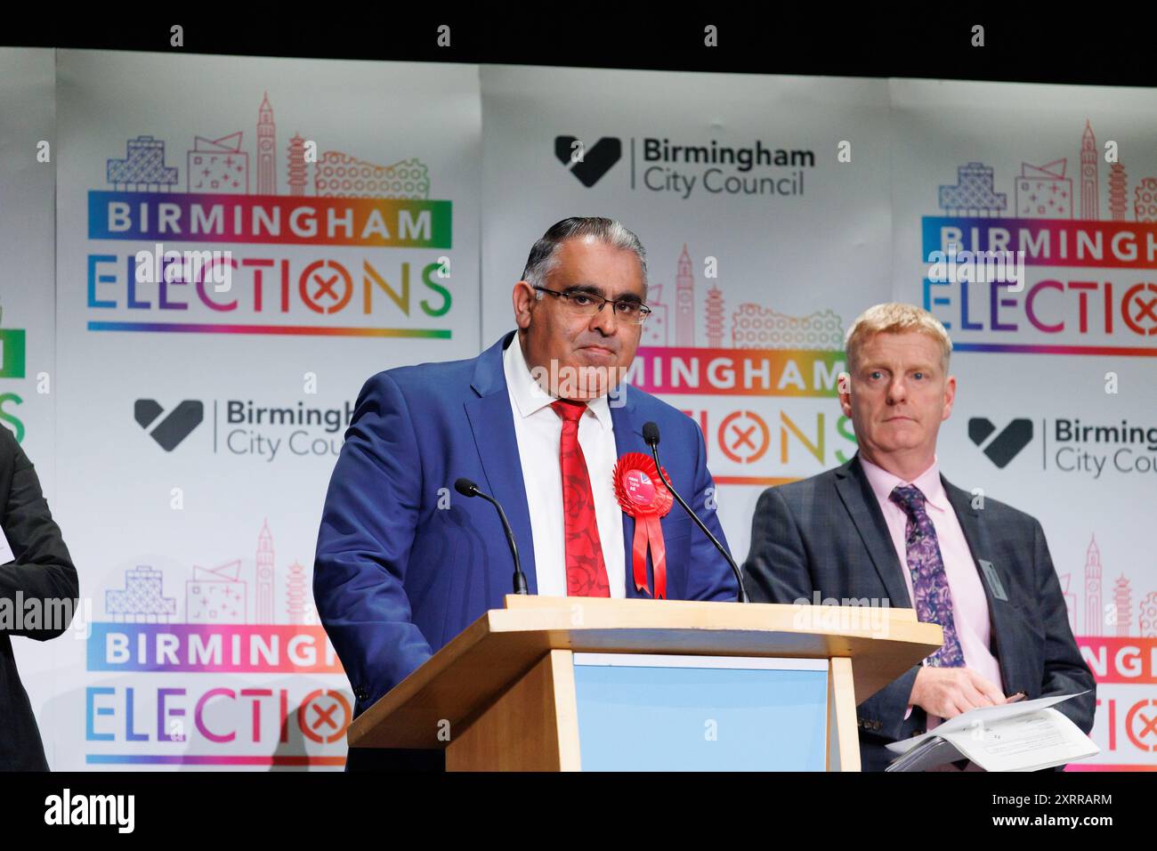 Labour MP Tahir Ali (left) retaining the Birmingham Hall Green and ...