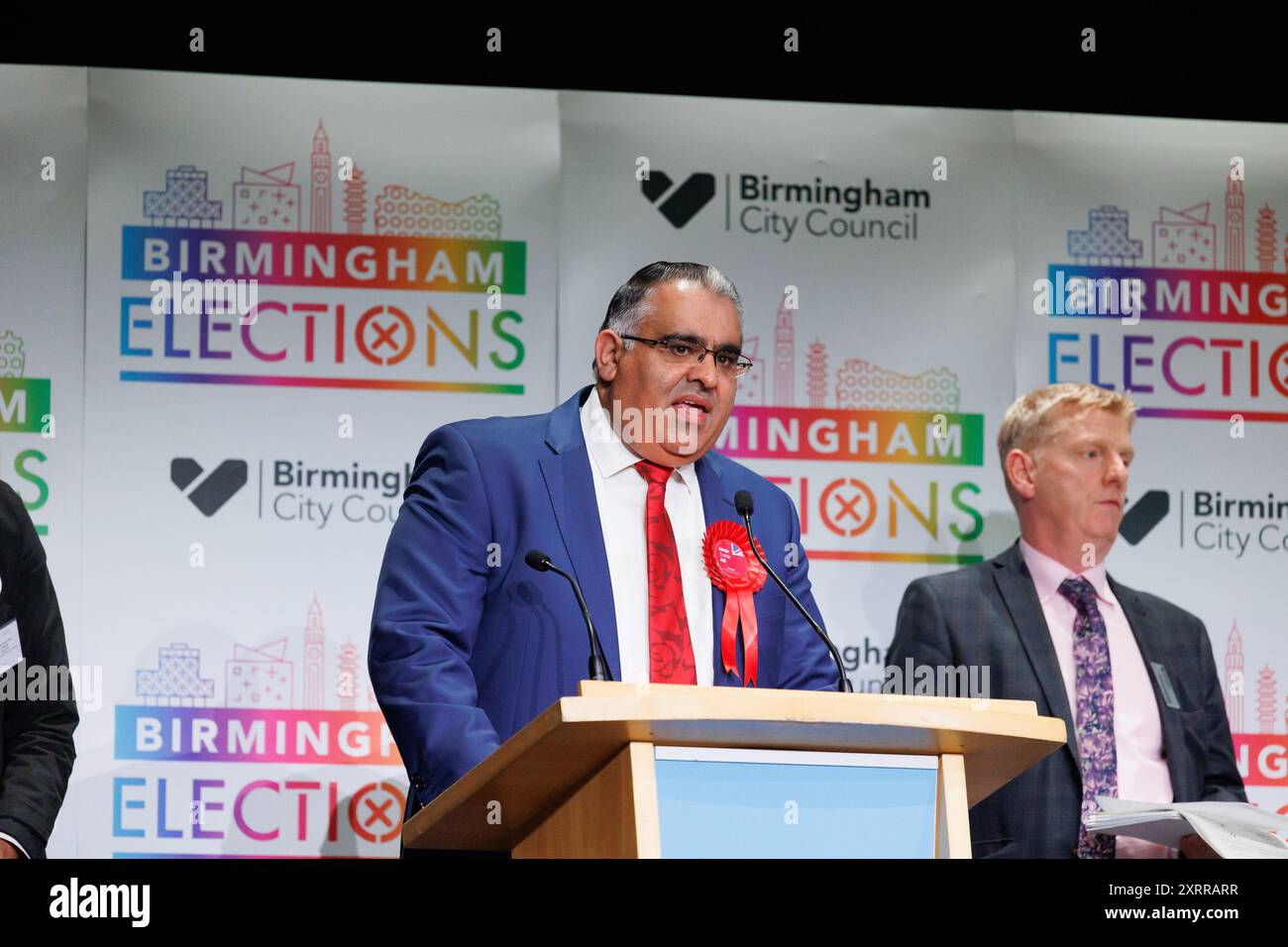 Labour MP Tahir Ali (left) retaining the Birmingham Hall Green and ...