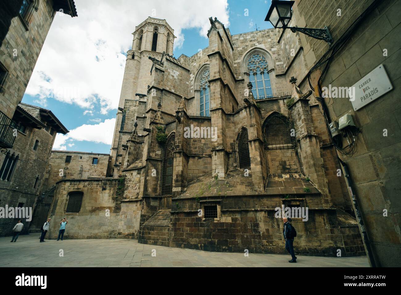 Cathedral in Barcelona. Catalonia. Gothic architecture in Spain. High ...