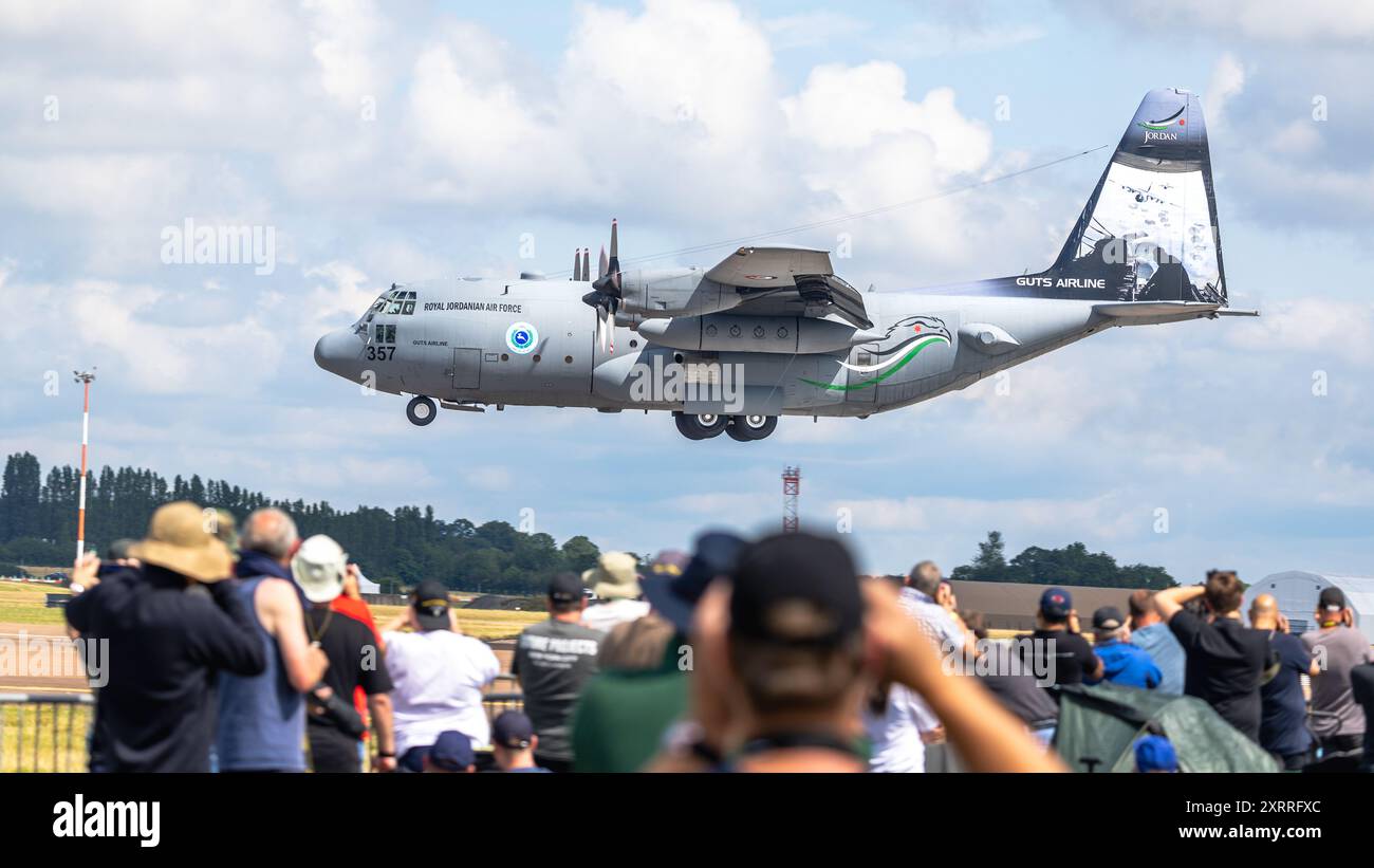 Royal Jordanian Air Force - Lockheed C-130H Hercules, arriving at RAF ...