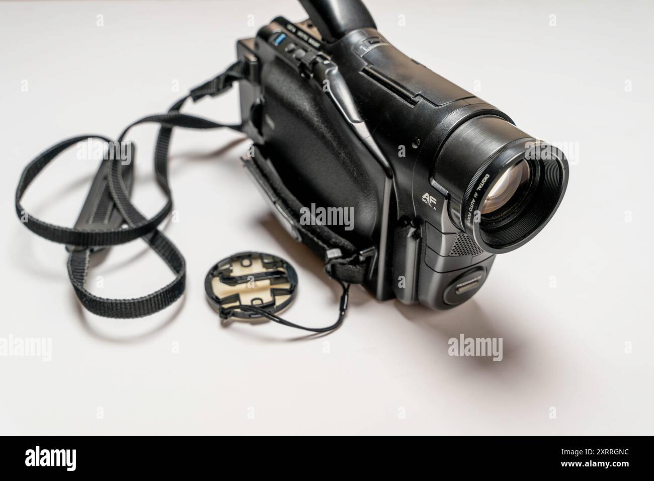 Vintage analog VHS video camera on a white background. home video ...