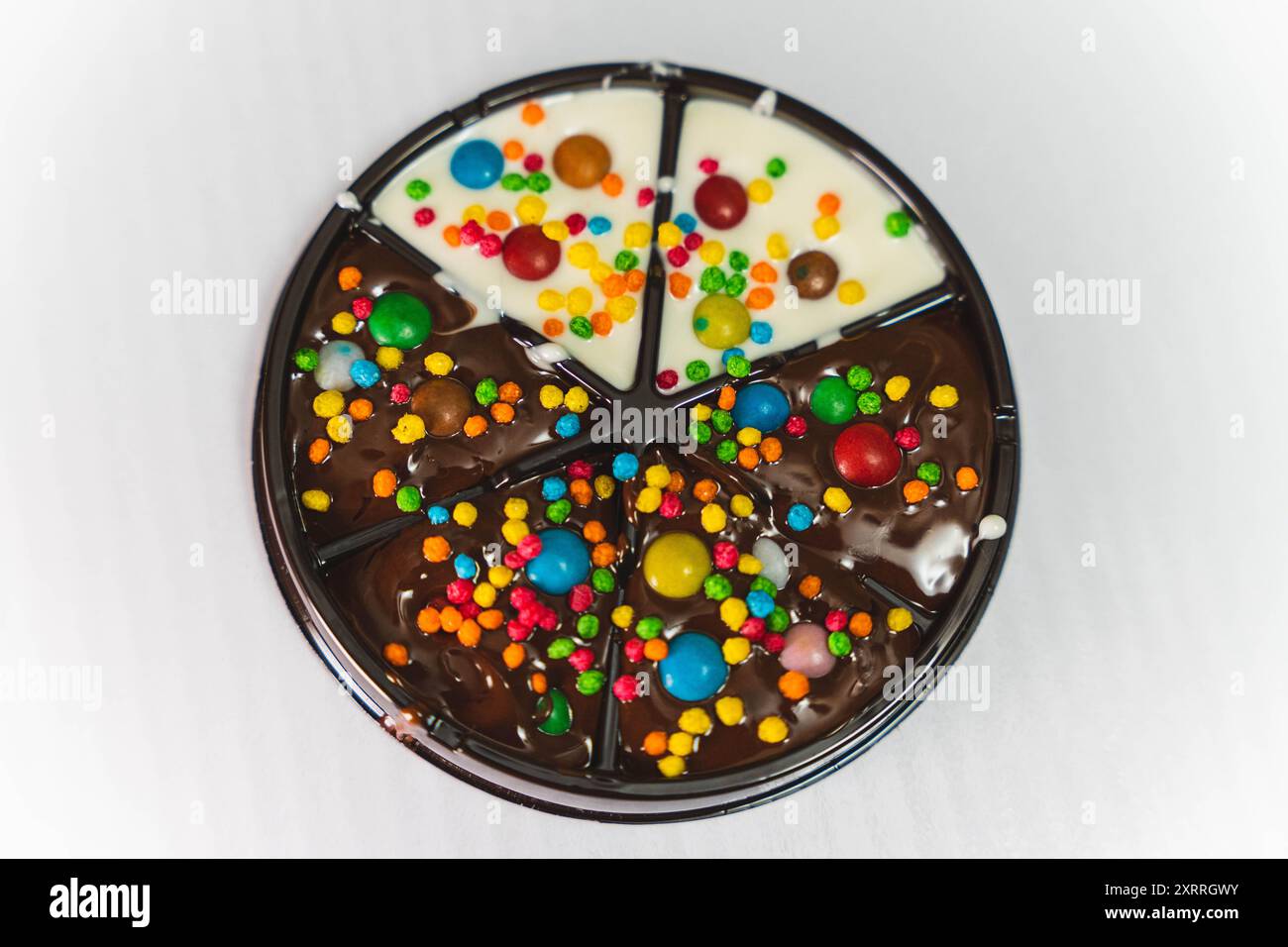 Homemade chocolate cake with a missing slice, made by a child Stock ...