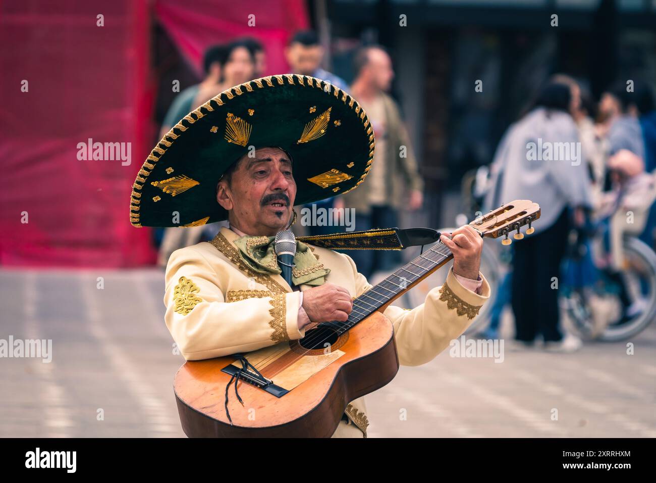 Timisoara, Romania - March 23, 2024: Charro mariachi singer playing ...