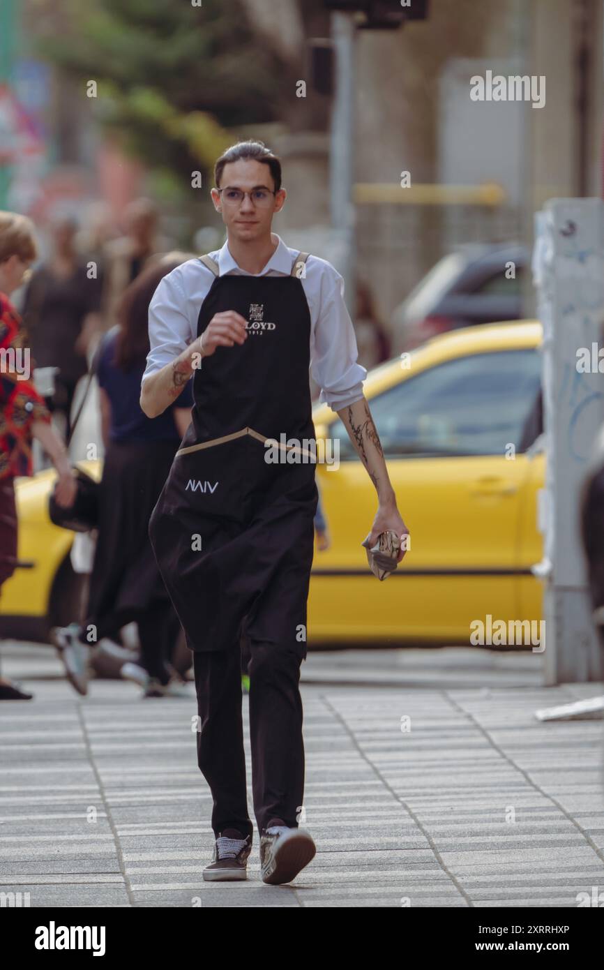 Timisoara, Romania - March 23, 2024: Man walking on the street. Real ...