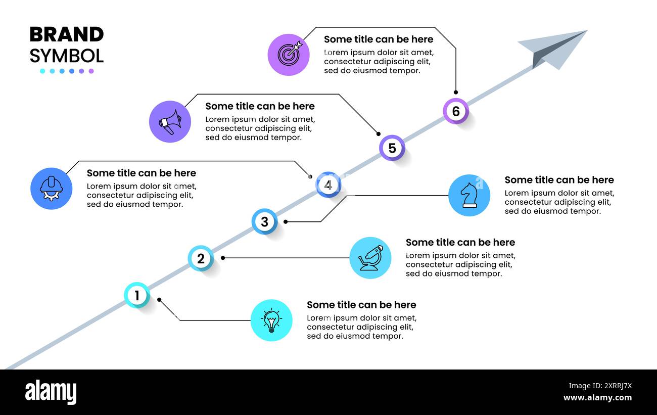 Infographic template with icons and 6 options or steps. Line. Can be ...