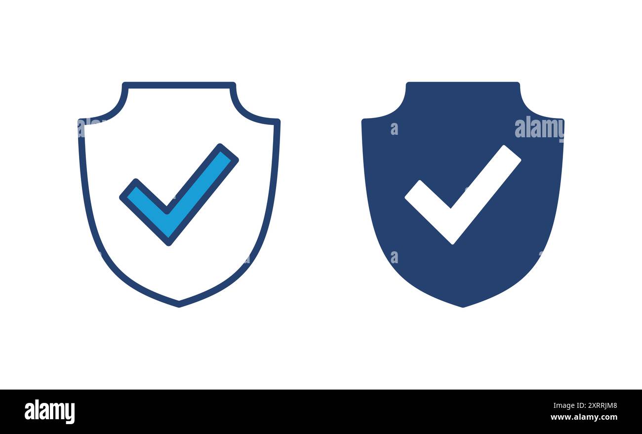 Shield check mark icon vector. Protection approve sign. Safe icon vector Stock Vector Image ...