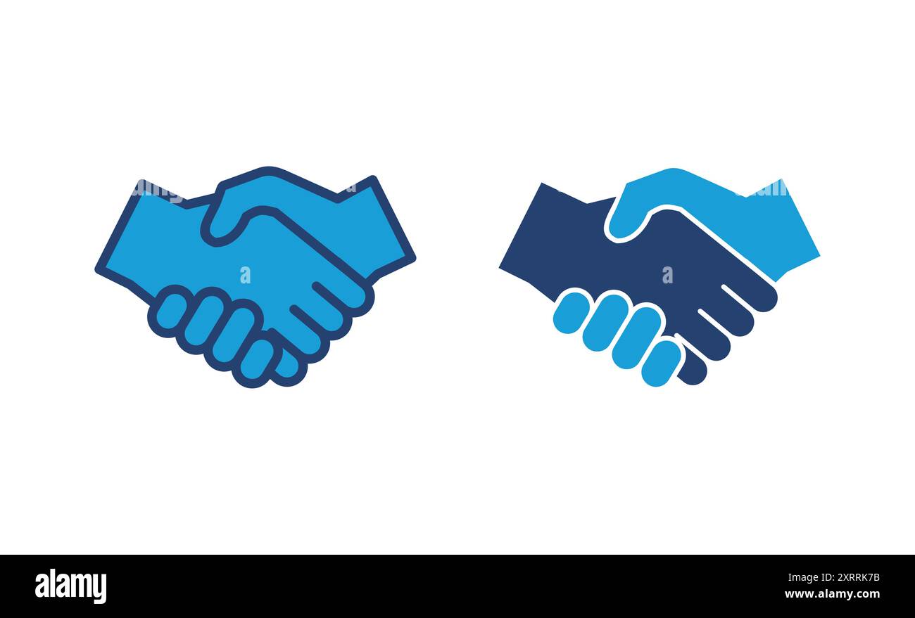 Handshake icon vector. business handshake. contact agreement Stock ...