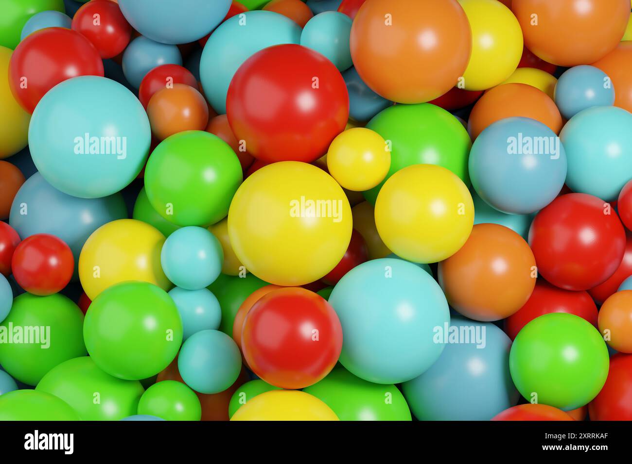 Colorful spheres background. 3d illustration Stock Photo - Alamy