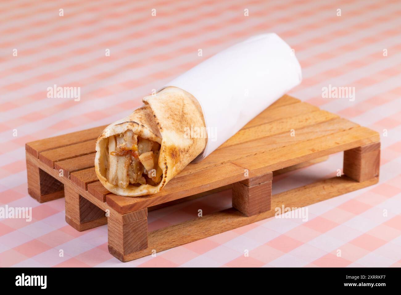 Chicken Shawarma Wrap Stock Photo - Alamy