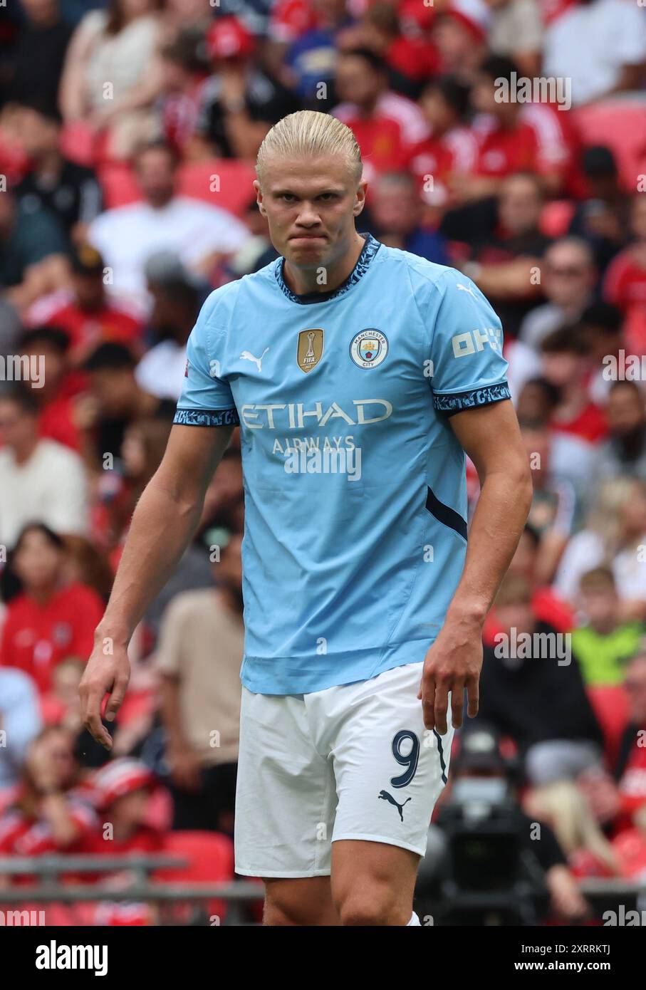 London, UK. 10th Aug, 2024. LONDON, ENGLAND - AUGUST 10: Erling Haaland ...