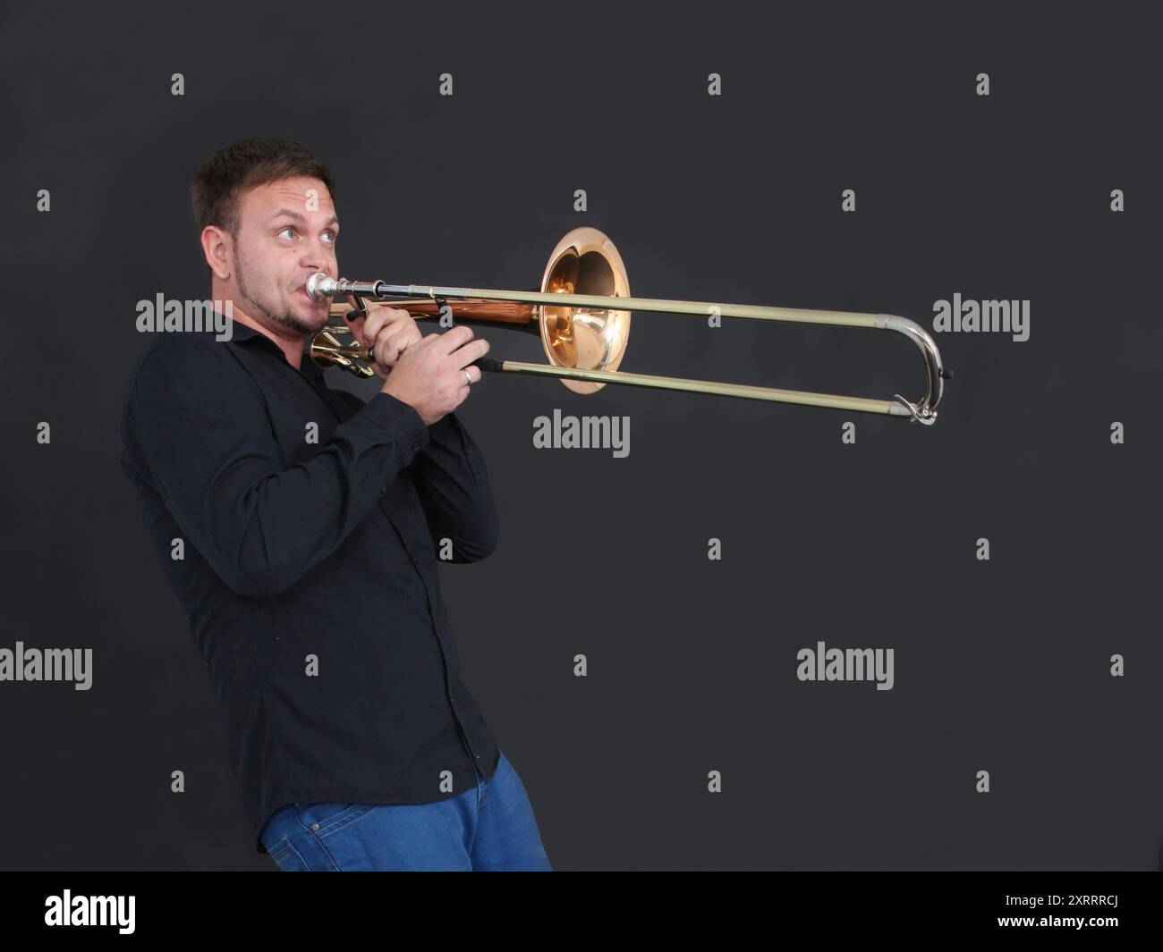 Trombone trombonist hi-res stock photography and images - Alamy
