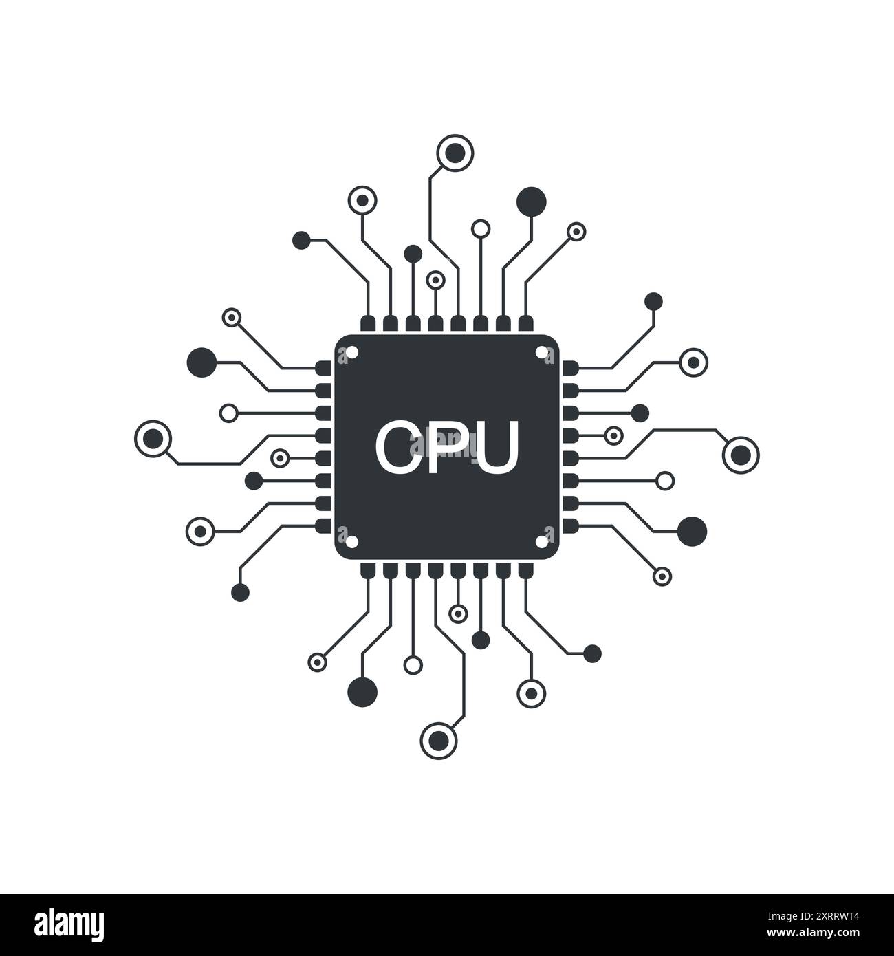 Digital chip CPU. Semiconductor technology concept. Tech Futuristic ...