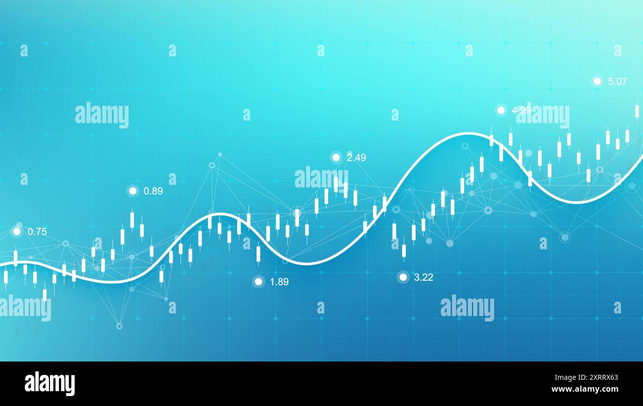 Financial data graph chart background. Business background with ...