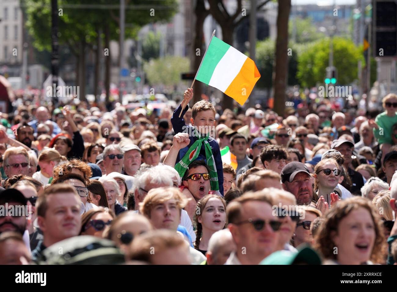 Members of the public on O'Connell Street in Dublin, ahead of a ...
