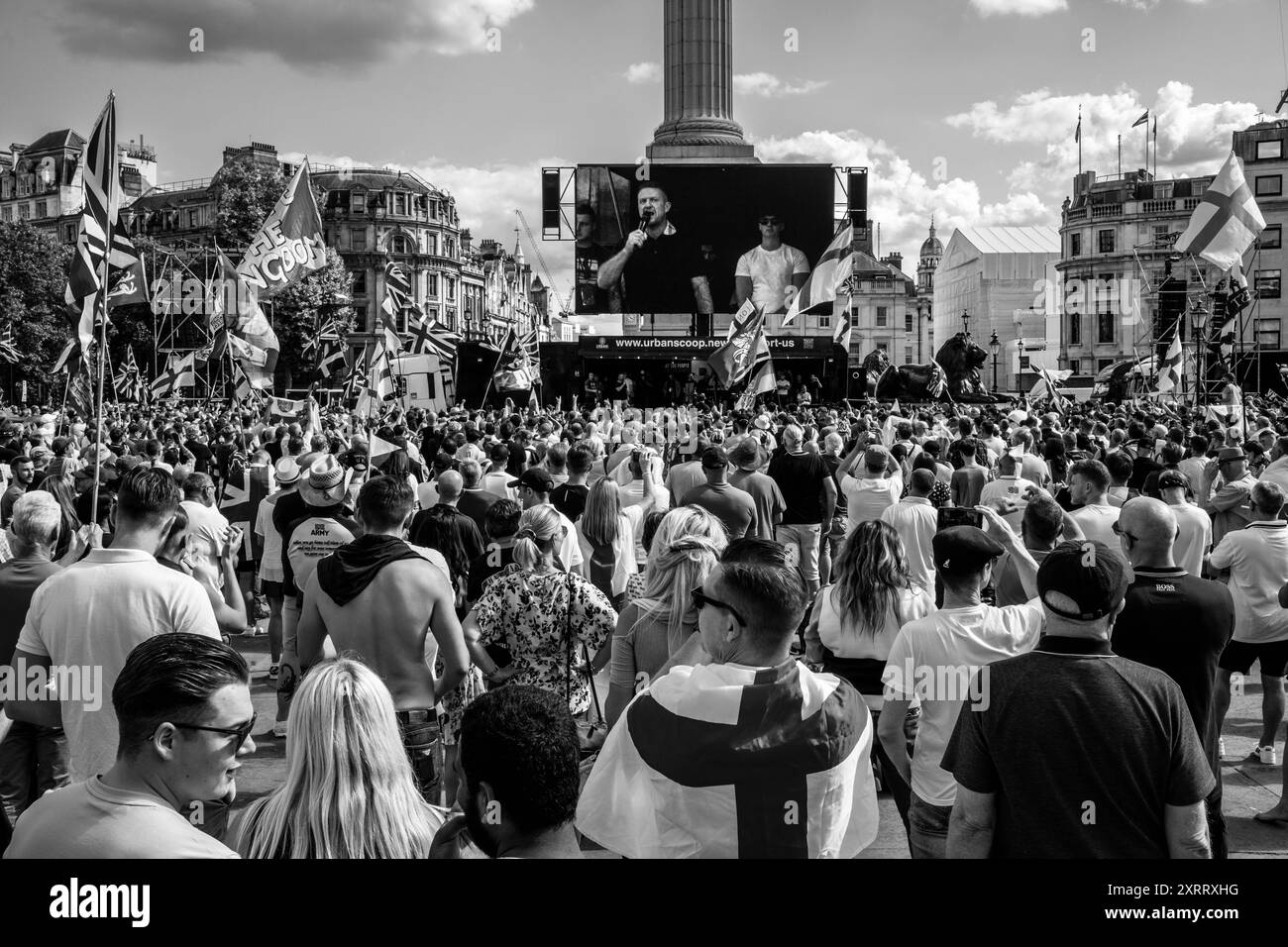 Large Crowds In Trafalgar Square Listen To Speeches Being Made By The ...