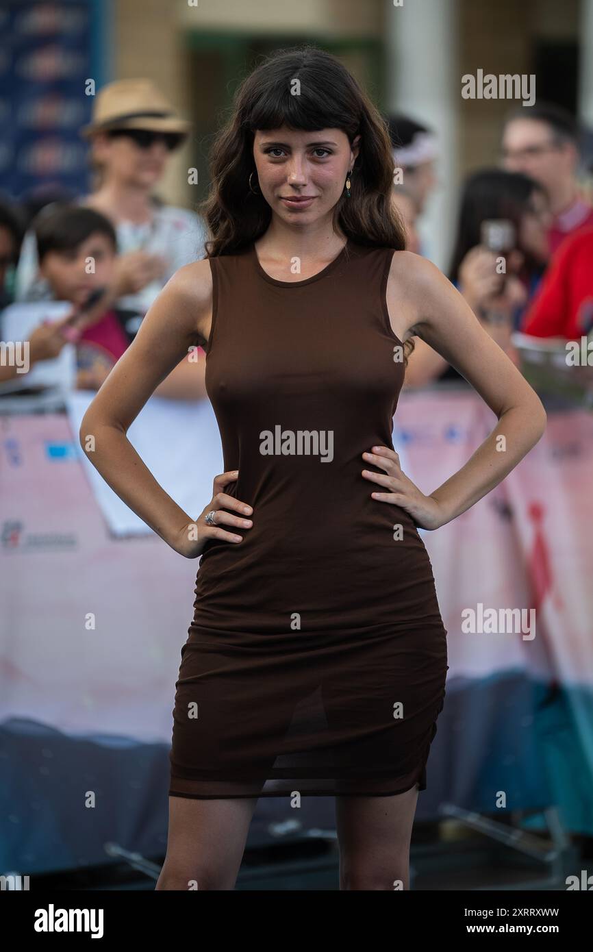 The Italian actress Celeste Della Porta attends the Blue Carpet at the ...
