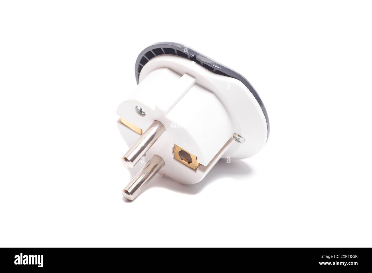 Universal white plug adapter isolated on white Stock Photo - Alamy