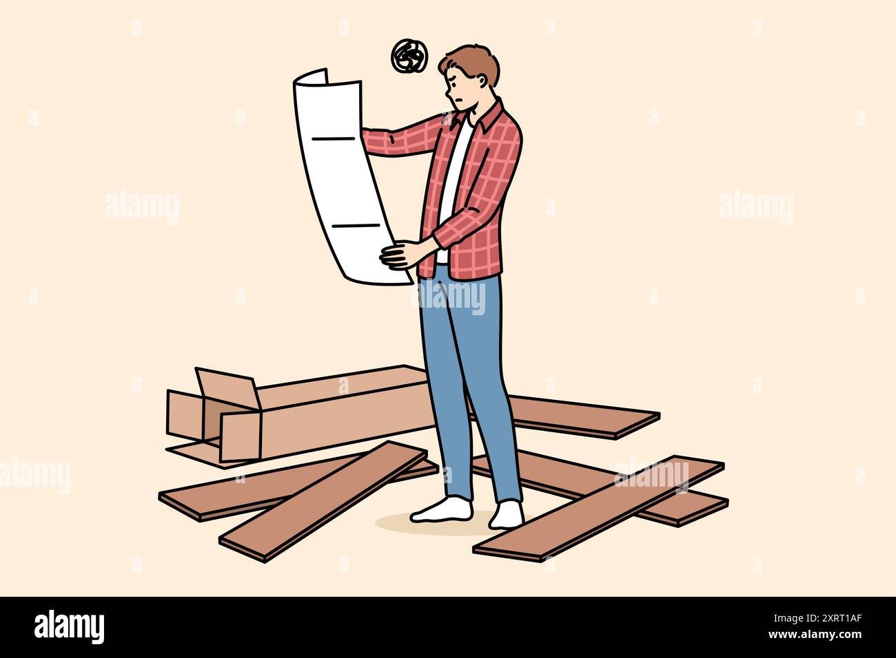 Hands man assembling furniture Stock Vector Images - Alamy