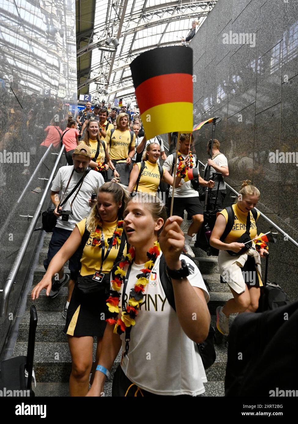 Cologne, Germany. 12th Aug, 2024. Athletes of the Olympic "Team Germany ...