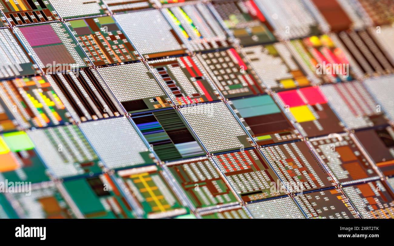 Silicon semiconductor wafer close-up. In electronics, a wafer also ...