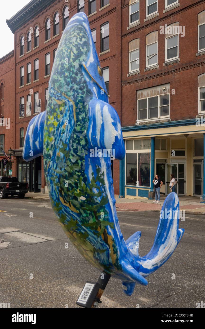 Sturgeon fiberglass fish art project along Water street in downtown ...