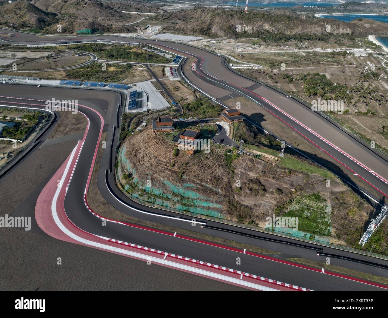 Aerial view mandalika international circuit hi-res stock photography ...
