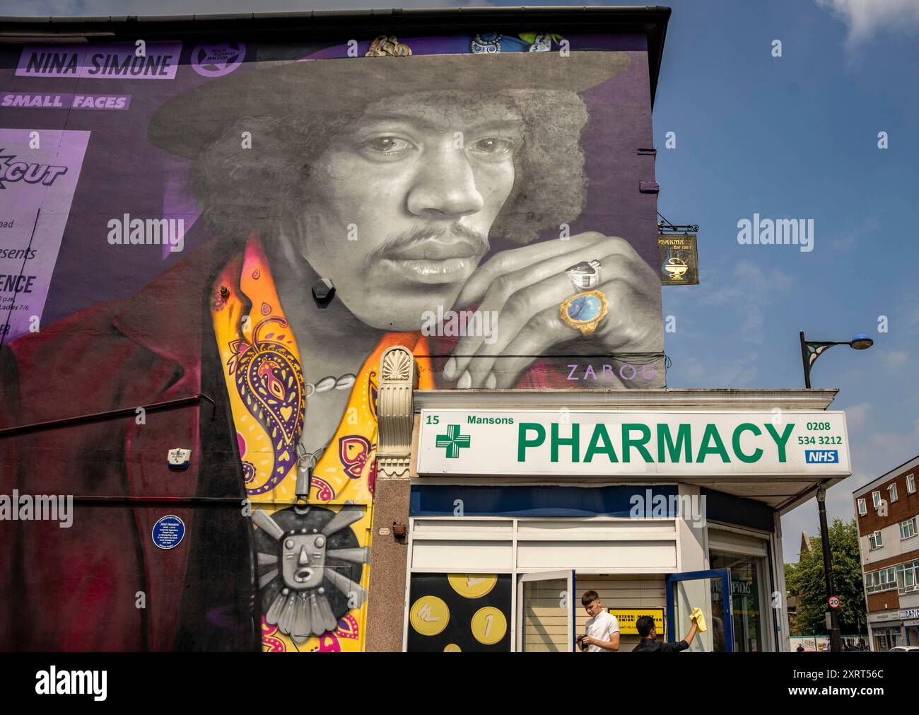 HENDRIX PURPLE HAZE MURAL © Jeff Moore - A mural dedicated to Jimi ...