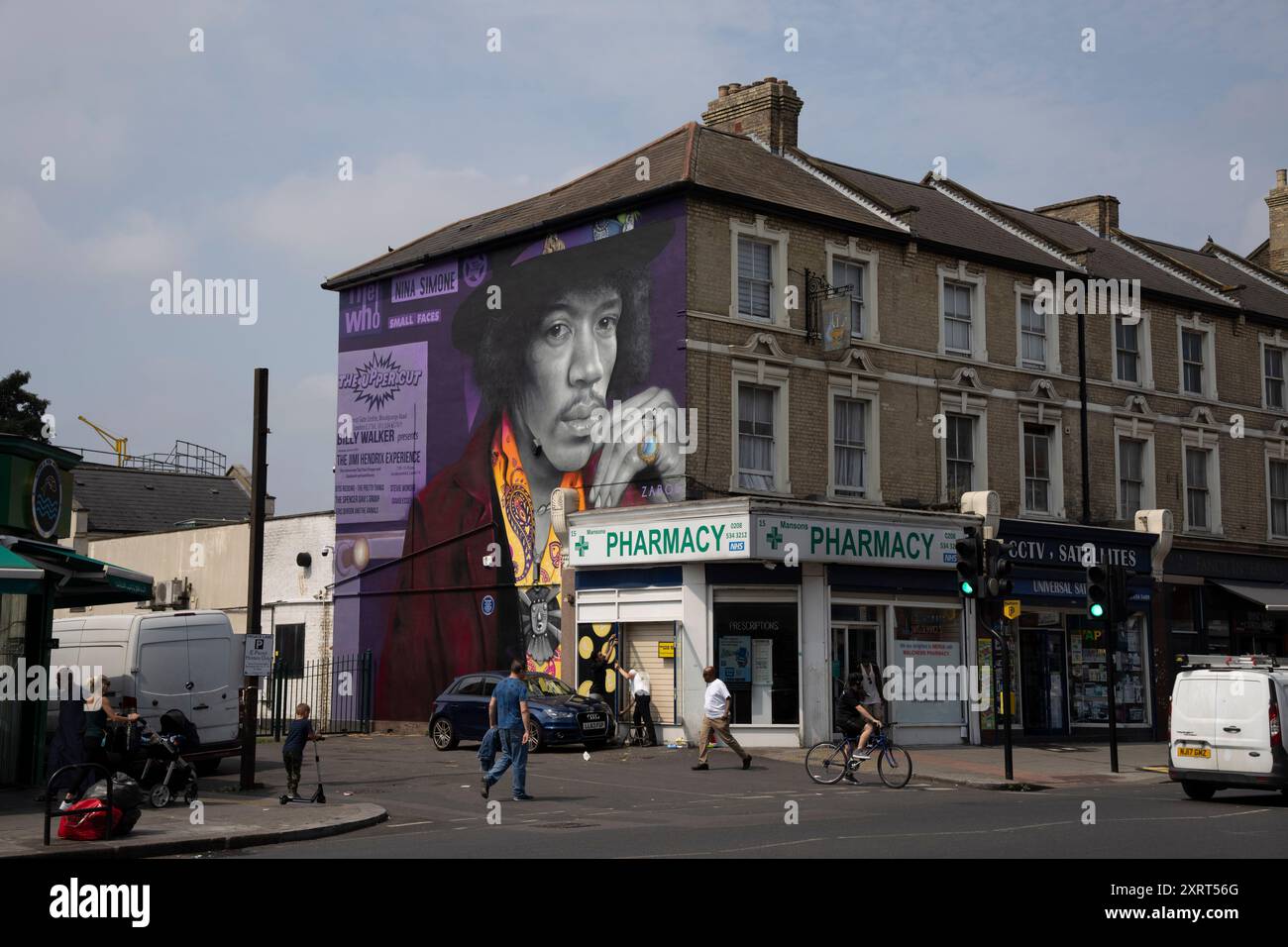 HENDRIX PURPLE HAZE MURAL © Jeff Moore - A mural dedicated to Jimi ...