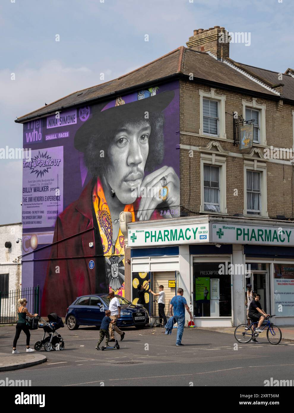 HENDRIX PURPLE HAZE MURAL © Jeff Moore - A mural dedicated to Jimi ...