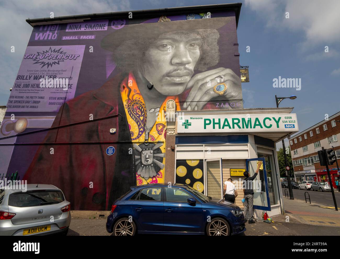 HENDRIX PURPLE HAZE MURAL © Jeff Moore - A mural dedicated to Jimi ...