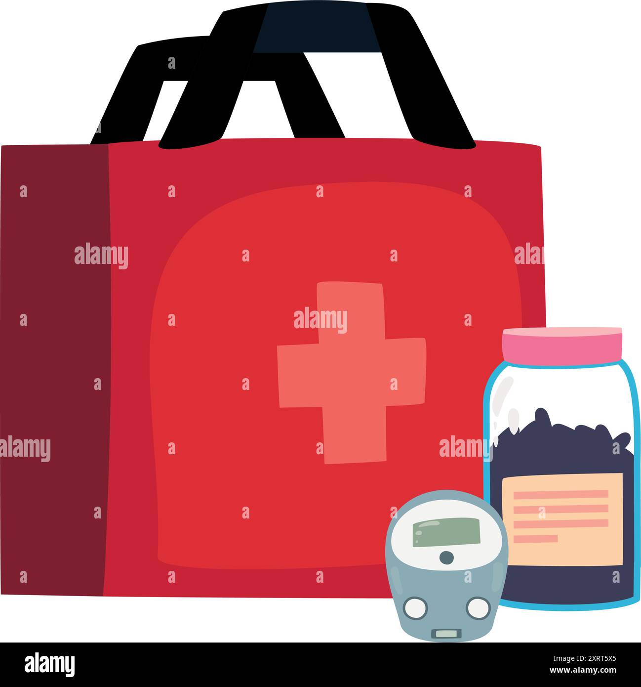 medical first aid kit with thermometer Stock Vector Image & Art - Alamy
