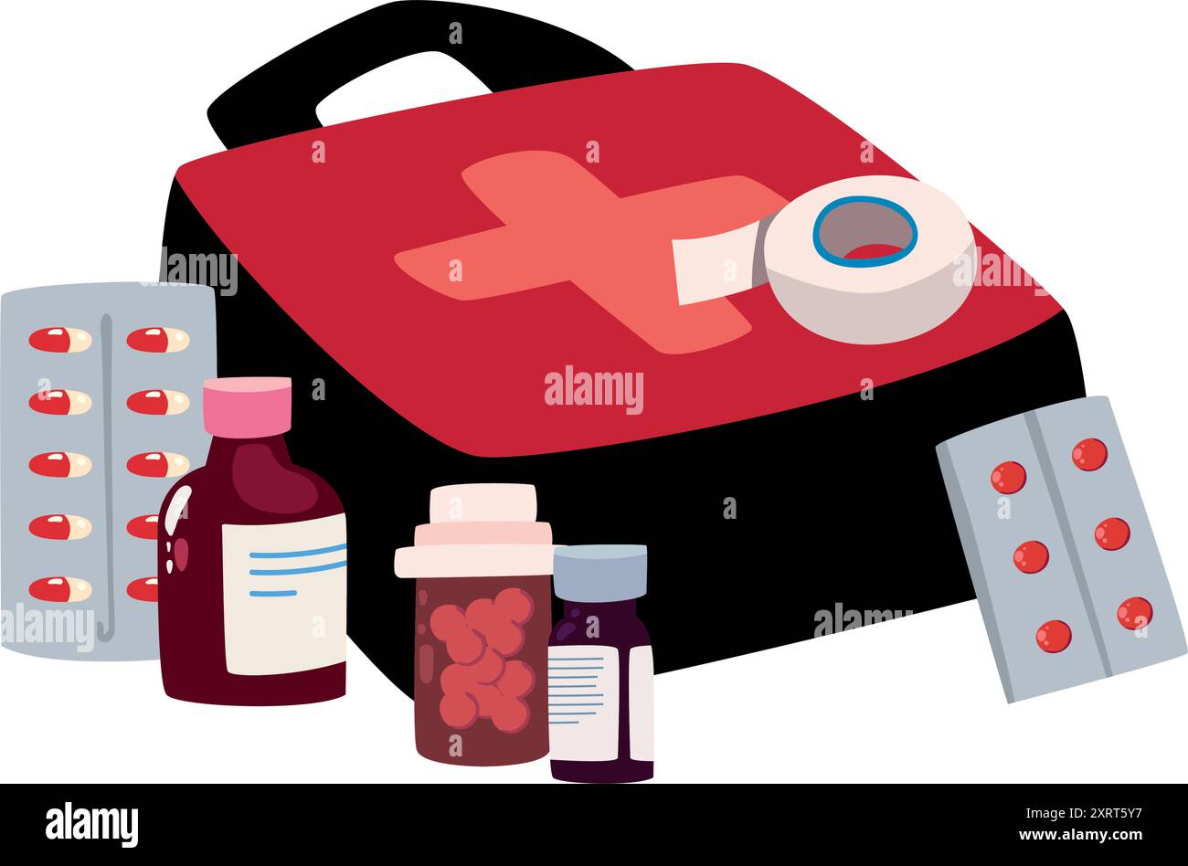 open first aid kit with medicines Stock Vector Image & Art - Alamy