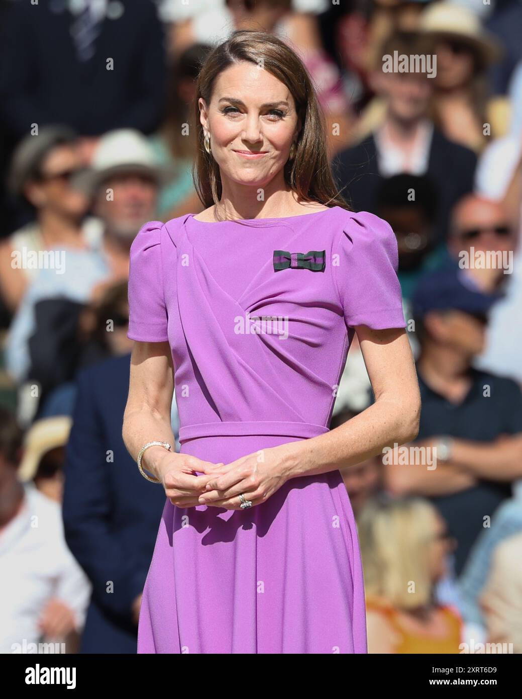 Catherine,Princess of Wales during the trophy presentation at the 2024 ...